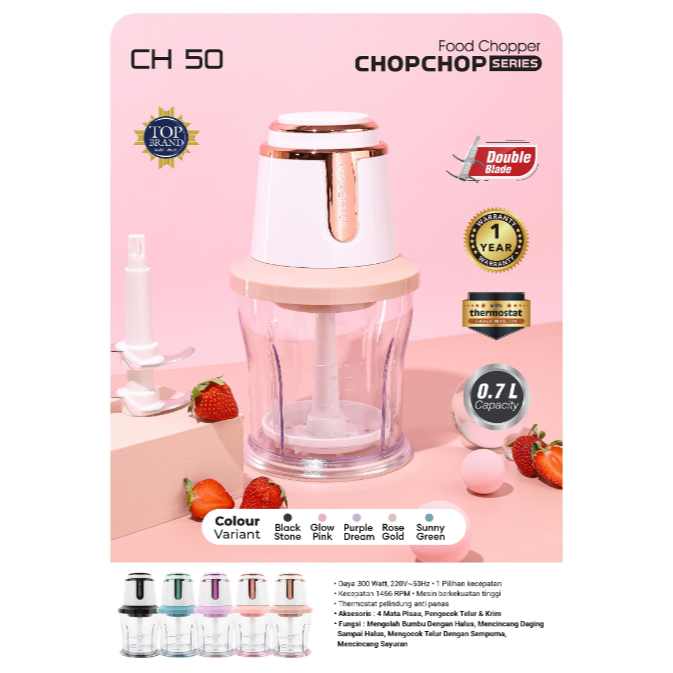 Jual MITOCHIBA Food Magic Chopper CH-50 Blender 0.7L Alat Penghalus ...