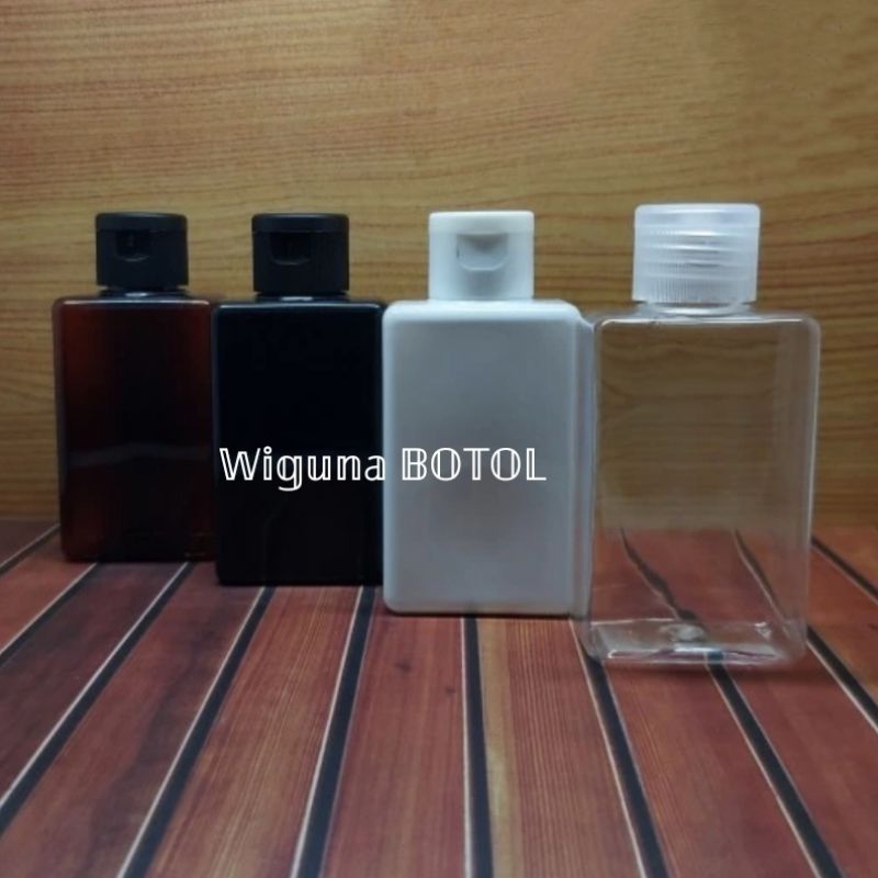 Jual Botol Fliptop 100ml Kotak / Botol PET 100ml Kotak Tutup Fliptop | Shopee Indonesia