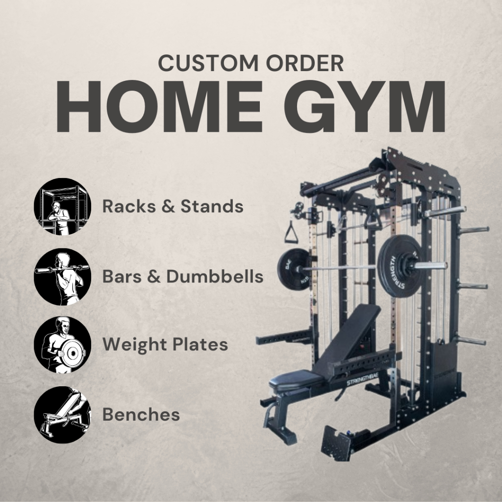 Jual Home Gym STRENGTHBAE Power Rack Smith Cable Machine Adjustable ...
