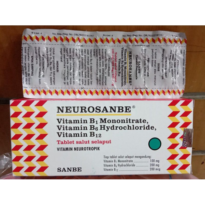 Jual Neurosanbe Tablet isi 10/Vitamin Pegal-Pegal/Kesemutan ...