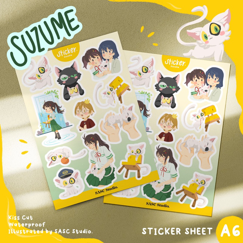 Jual Suzume no Tojimari sticker sheet | stiker anime lucu aesthetic ...