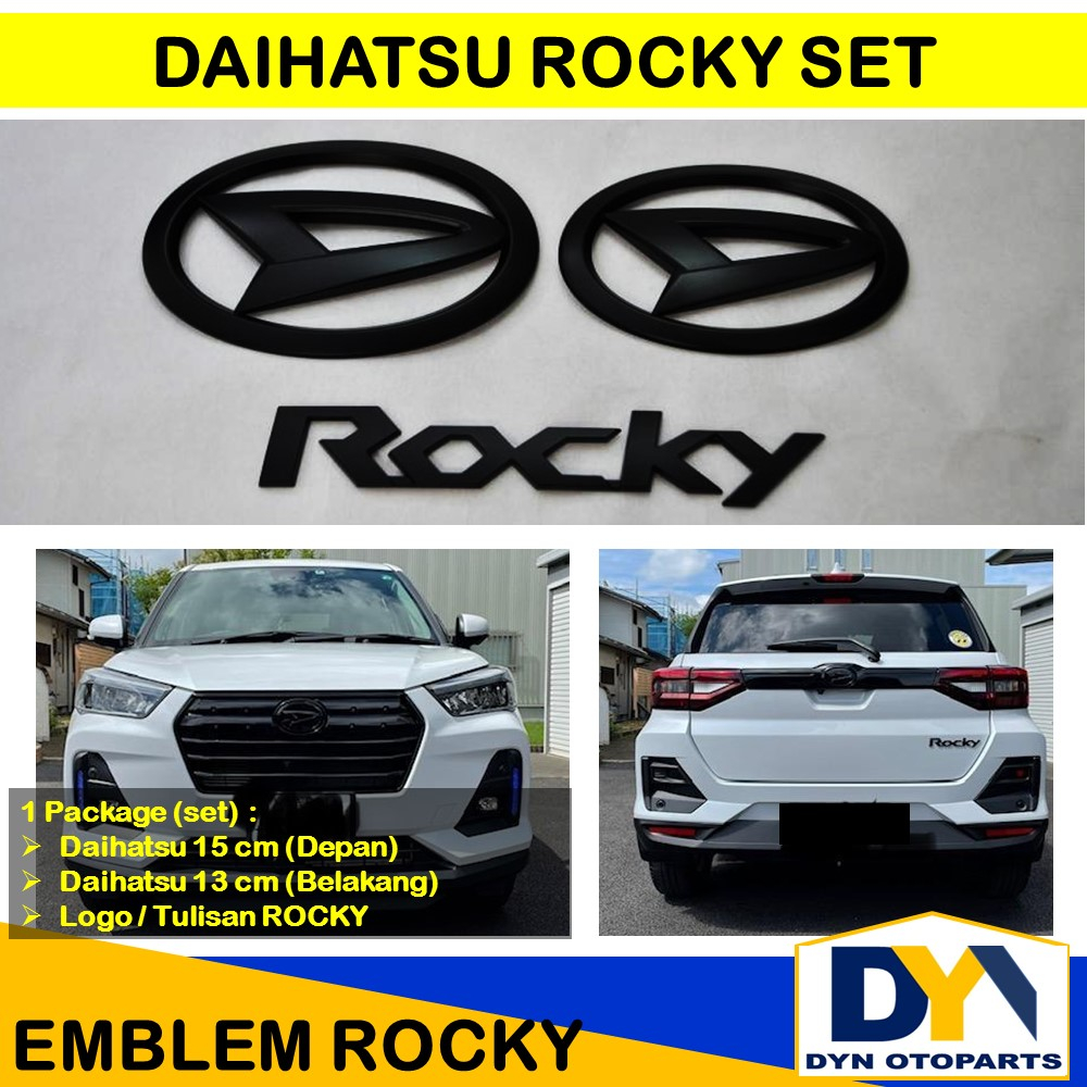 Jual DYN120- DAIHATSU ROCKY SET, Logo Emblem Mobil DAIHATSU 15cm, 13cm ...