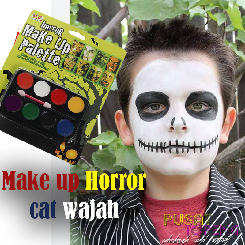 Jual cat wajah face body painting warna putih hitam merah putih biru ...