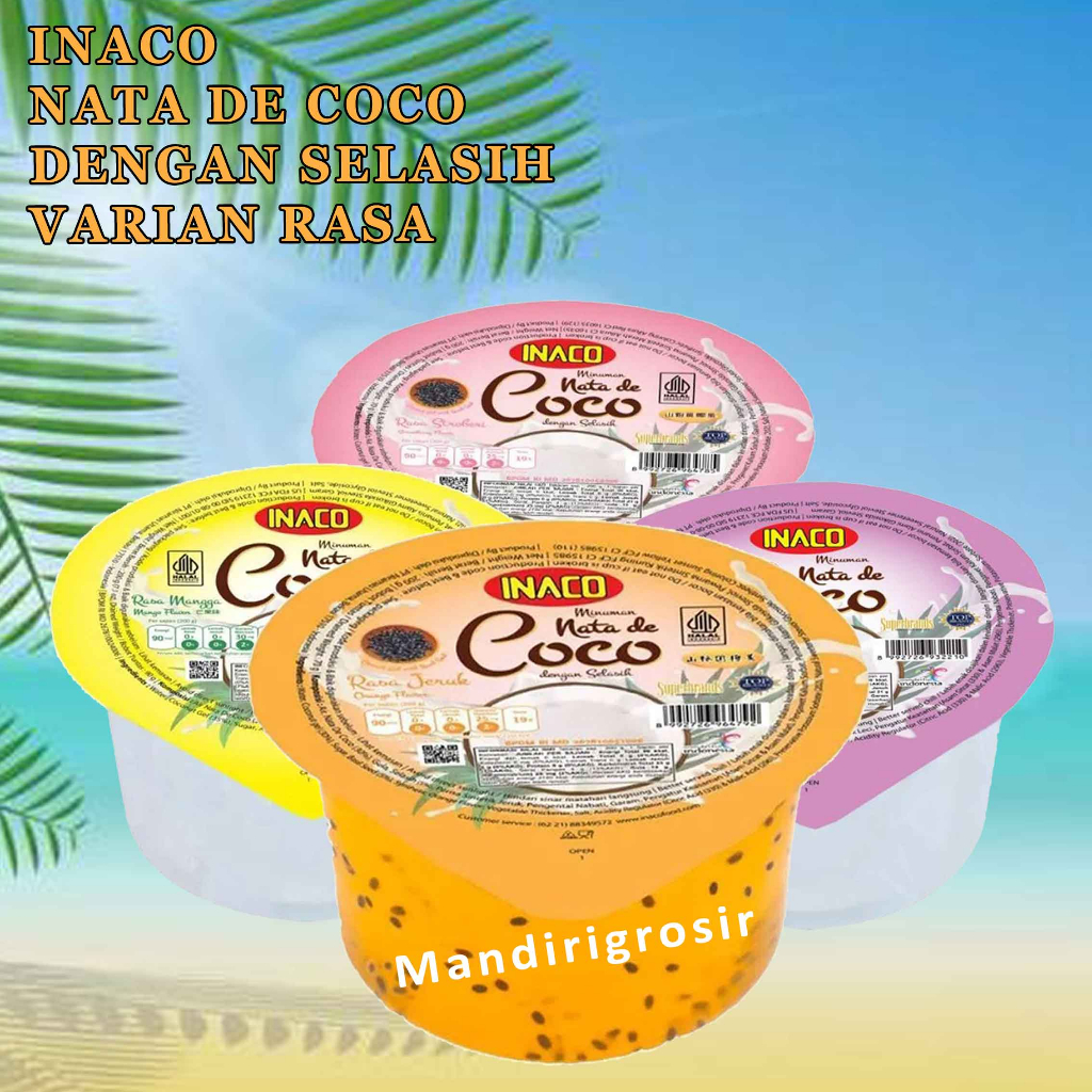Jual Minuman Coconut Selasih * Inaco Nata De Coco Cup * Minuman Flavor ...