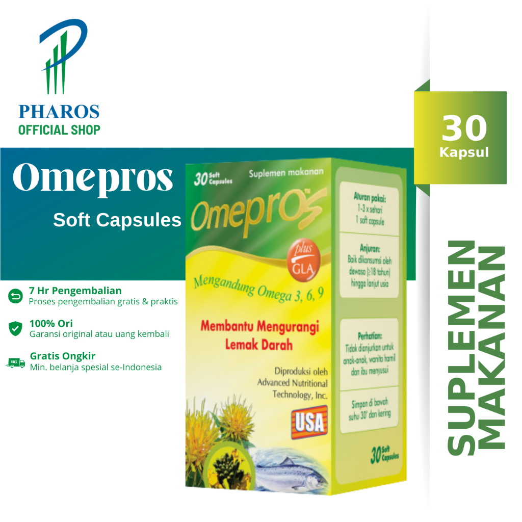 Jual Omepros Mini Caps 10 & 30 Kapsul / Omepros Soft Capsules 30 & 60 ...