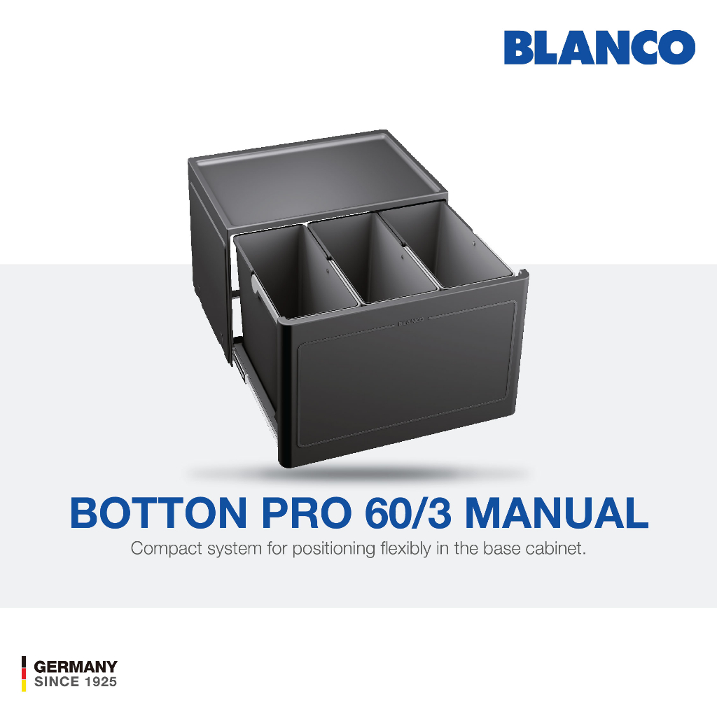 Jual Waste Management BLANCO BOTTON PRO 60/3 MANUAL - Kitchen Organizer ...