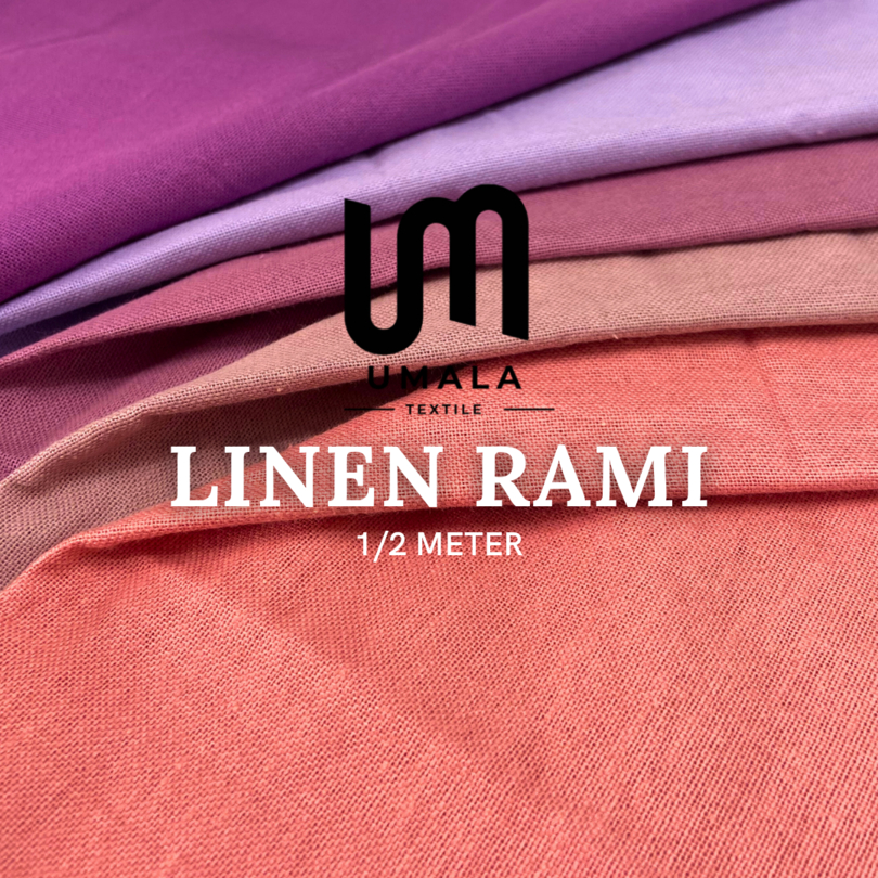 Jual Kain Linen Rami 0.5 Meter Quality Premium - Bahan Gamis/Blouse ...