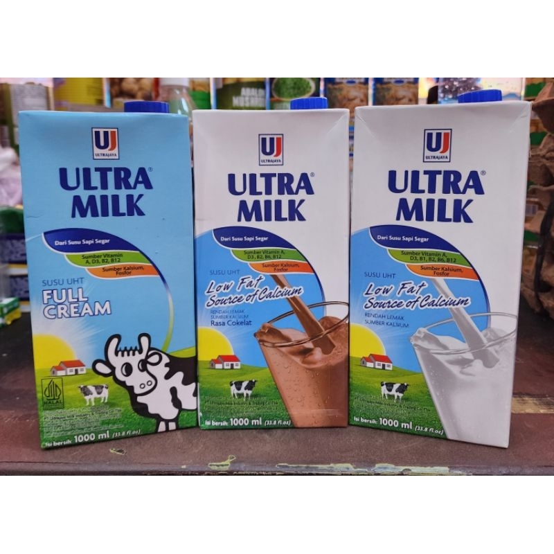 Jual 1L UltraJaya Ultra Milk Susu UHT Dari Susu Sapi Segar / Susu Cair ...