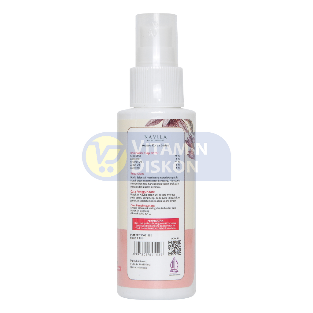 Jual NAVILA MINYAK TELON WANGI ARASSO 100ML | Minyak Telon Asli Korea ...