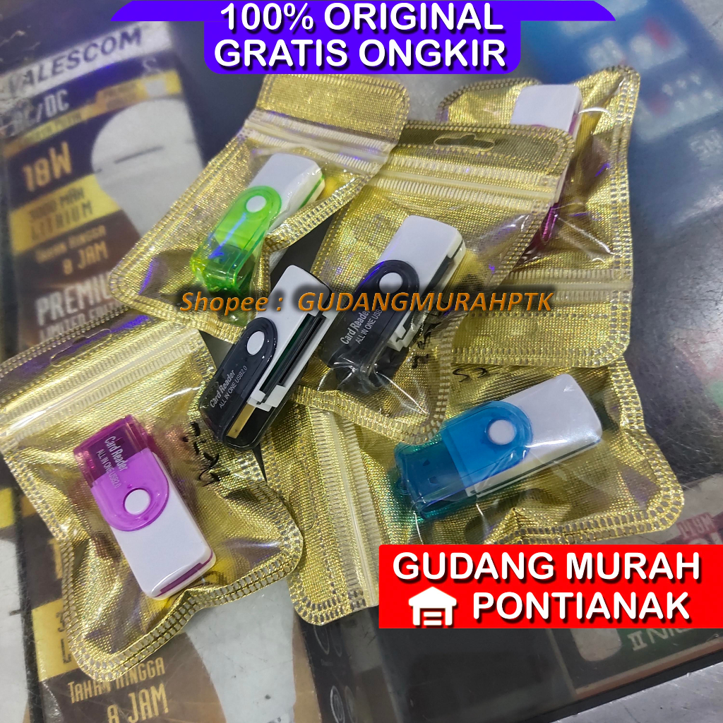Jual Card Reader 4in1 All in one 4 slot memory card Multi Memory ...