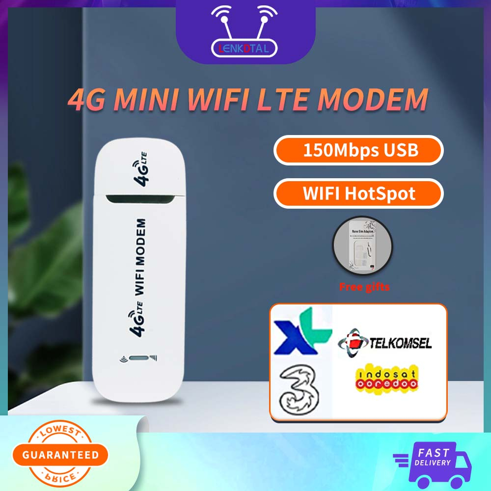 Jual Modem WIFI 4G Support All Operator SIM card 150 Mbps Modem 4G LTE ...