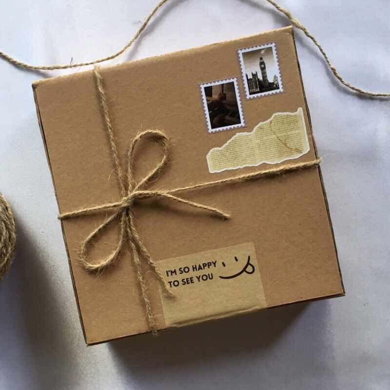 Jual [VINTAGE] GIFT BOX VINTAGE AESTHETIC RUSTIC & KARTU UCAPAN | BOX ...