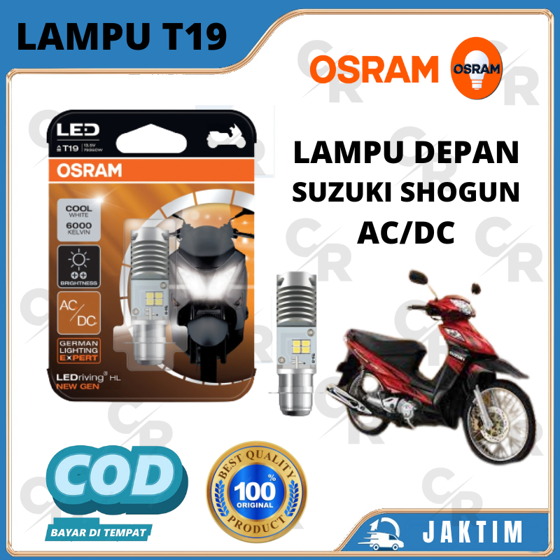 Jual LAMPU BOHLAM DEPAN MOTOR SHOGUN LED OSRAM T19 AC/DC H6 ORIGINAL | Shopee Indonesia