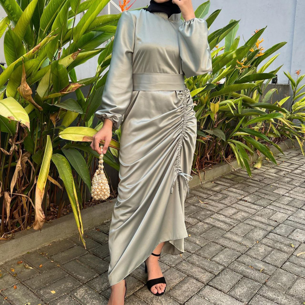 Jual DRESS SERUT - DARLA DRES SERUT SAMPING - BELT PINGGANG - DRESS ...