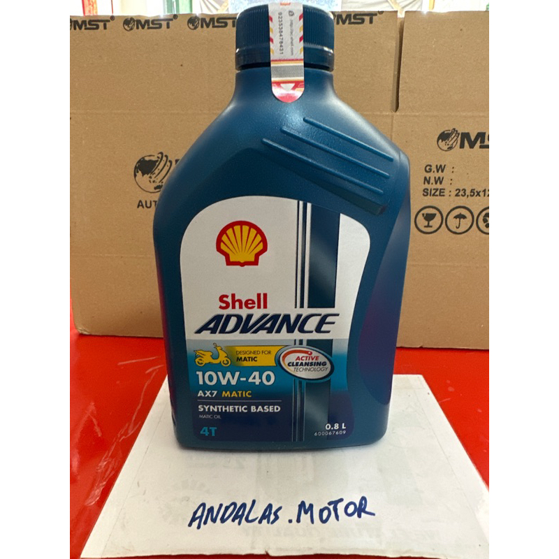 Jual OLI SHELL ADVANCE AX7 SCOOTER MATIC 10W-40 0.8L UNTUK SEGALA JENIS ...