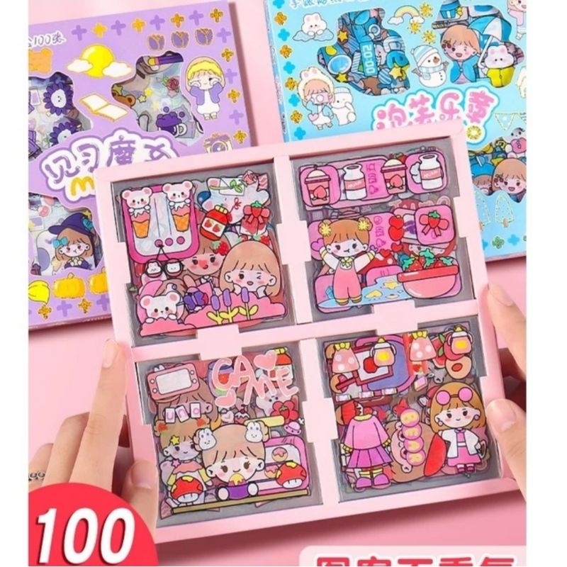 Jual stiker momo isi 100 lembar sticker momo 1 box stiker botol dll ...