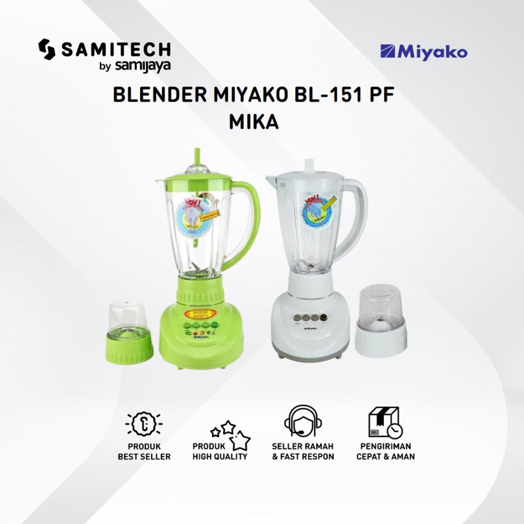 Jual BLENDER MIYAKO 2IN1 BL-151PF/AP / BL 151 PF MIKA 1.5LITER HIJAU ...