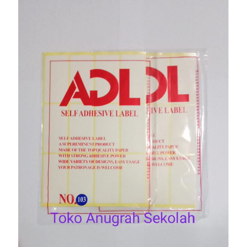Jual Sticker Label Nama & Undangan 103 ( 1 pak isi 7 lembar ) | Shopee ...