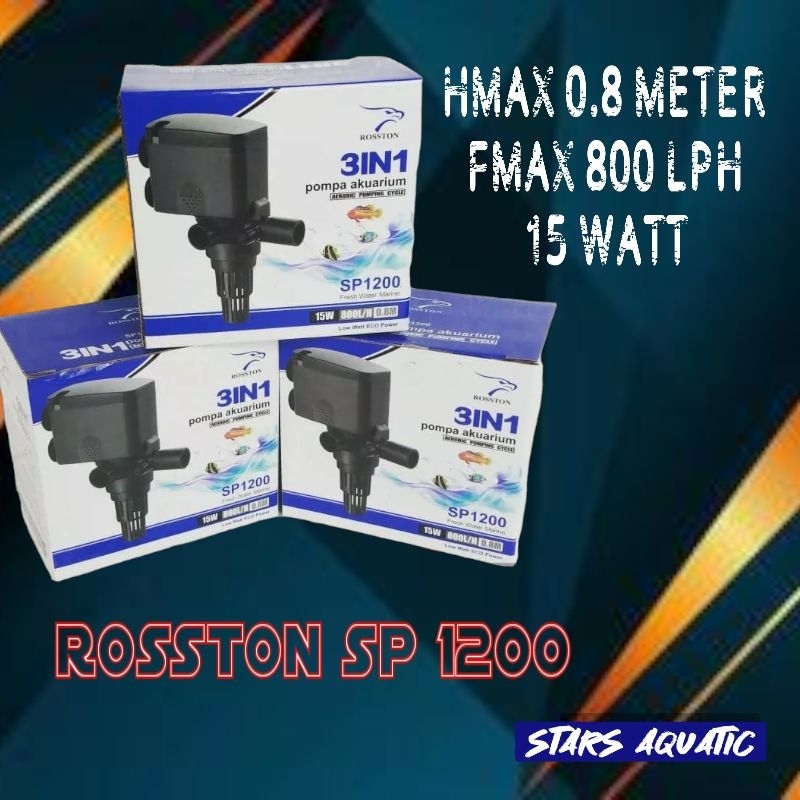 Jual mesin pompa celup aquarium ROSSTON SP 1200 mesin filter power head ...