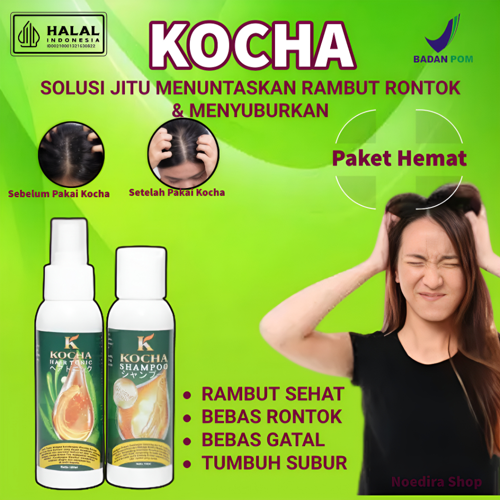 Jual Kocha Shampoo Obat Anti Ketombe dan Rambut Rontok Parah Paling Ampuh | Shopee Indonesia
