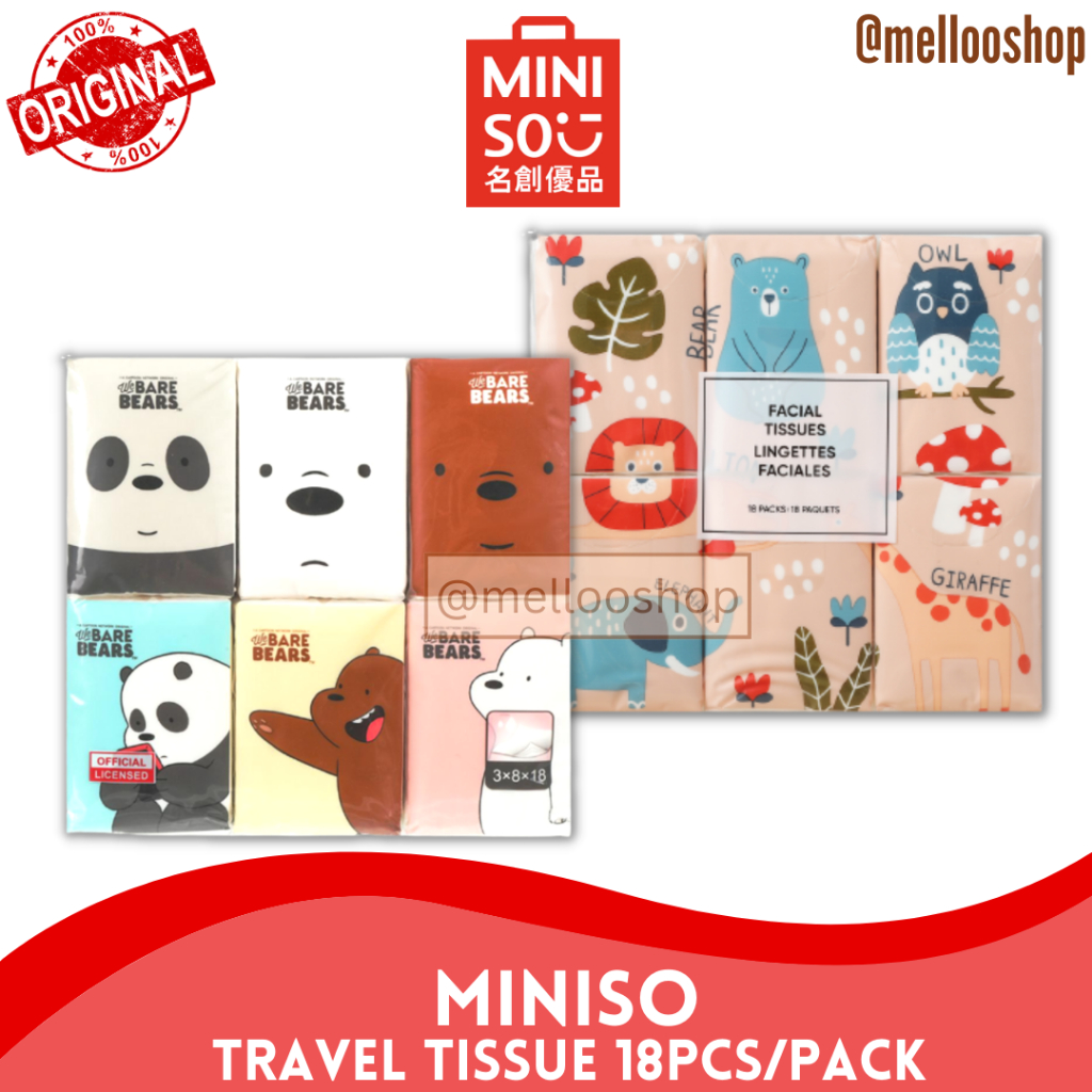 Jual MINISO Tissue Facial 3ply Pocket Tissue / Tisu Wajah Lembut ...