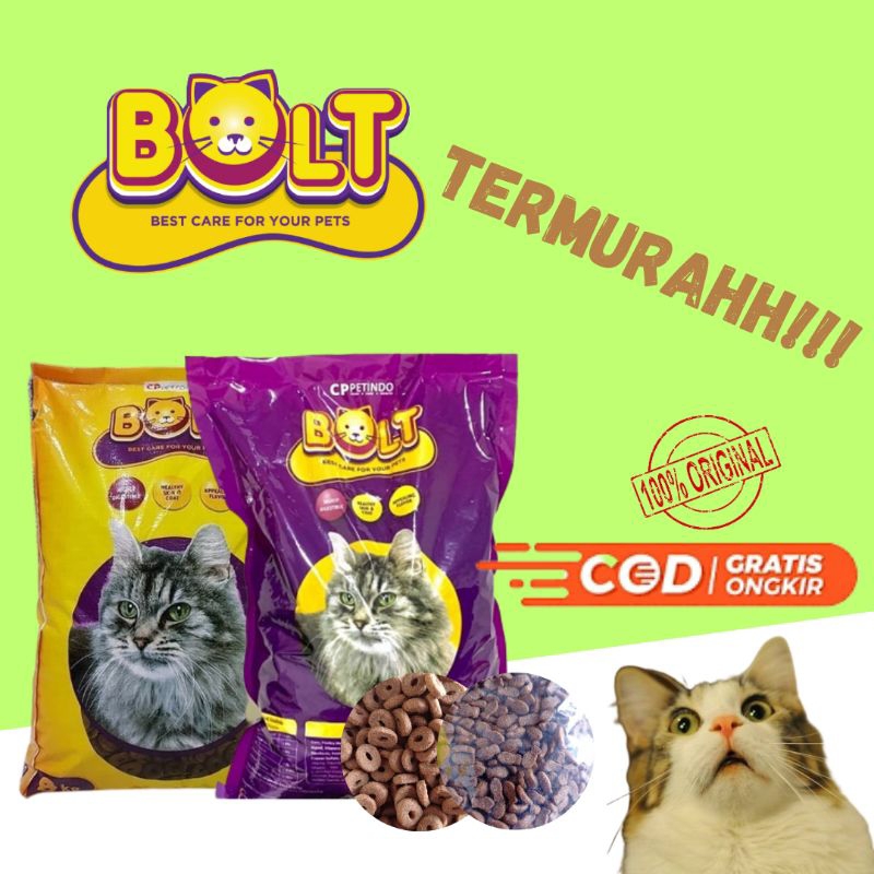 Jual makanan kucing BOLT freshpack pakan kucing cat food | Shopee Indonesia