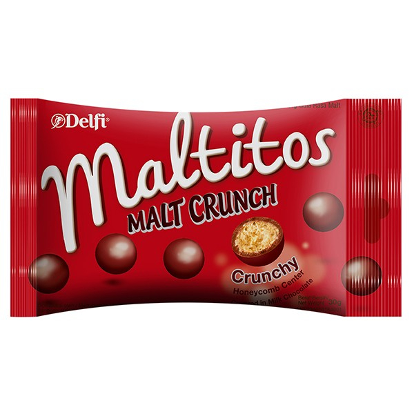 Jual Delfi Maltitos Malt Crunch 30g | Biskuit Cokelat Bulat 30 g Coklat ...
