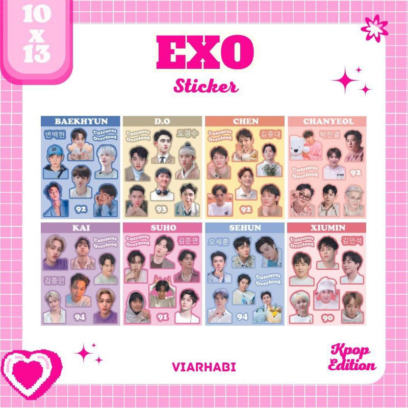 Jual [READY STOCK] STIKER EXO PASTEL EDITION// STIKER UNCUT// STIKER KPOP MURAH// FREEBIES KPOP ...