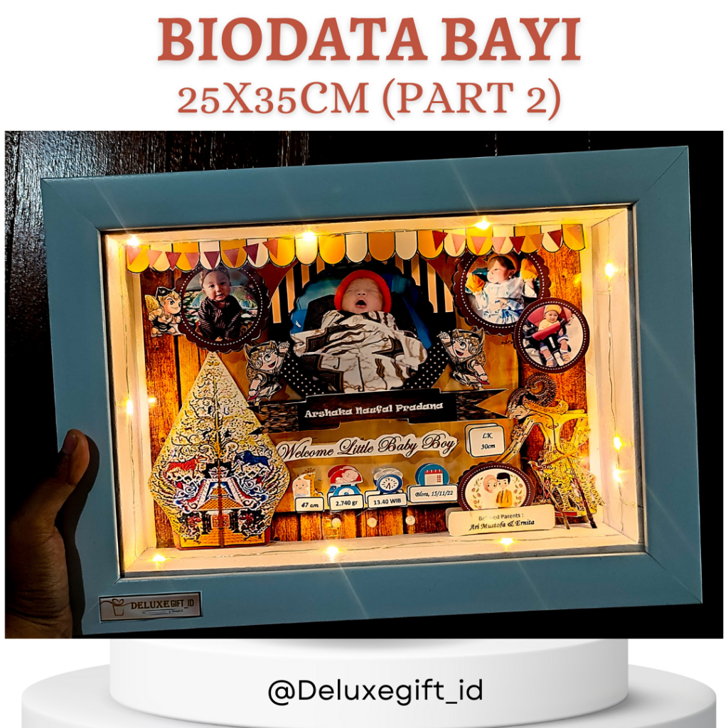 Jual BIODATA BAYI & ANAK 3D atau 2D UKURAN 35 x 25 Cm [Desain PART 2 ...