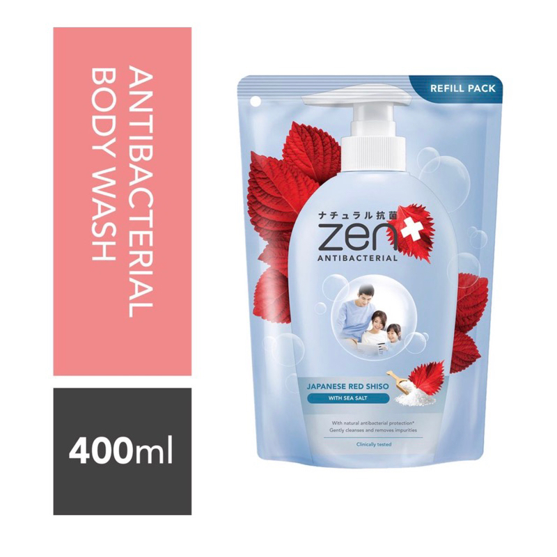 Jual Zen Anti Bacterial Body Soap Shiso & Sea Salt 400ML | Shopee Indonesia