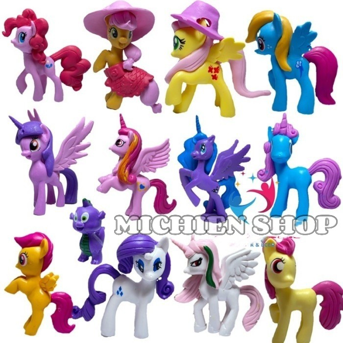 Jual Figure My Little Pony / Figure / Topper Kuda Poni Set isi 12 ...