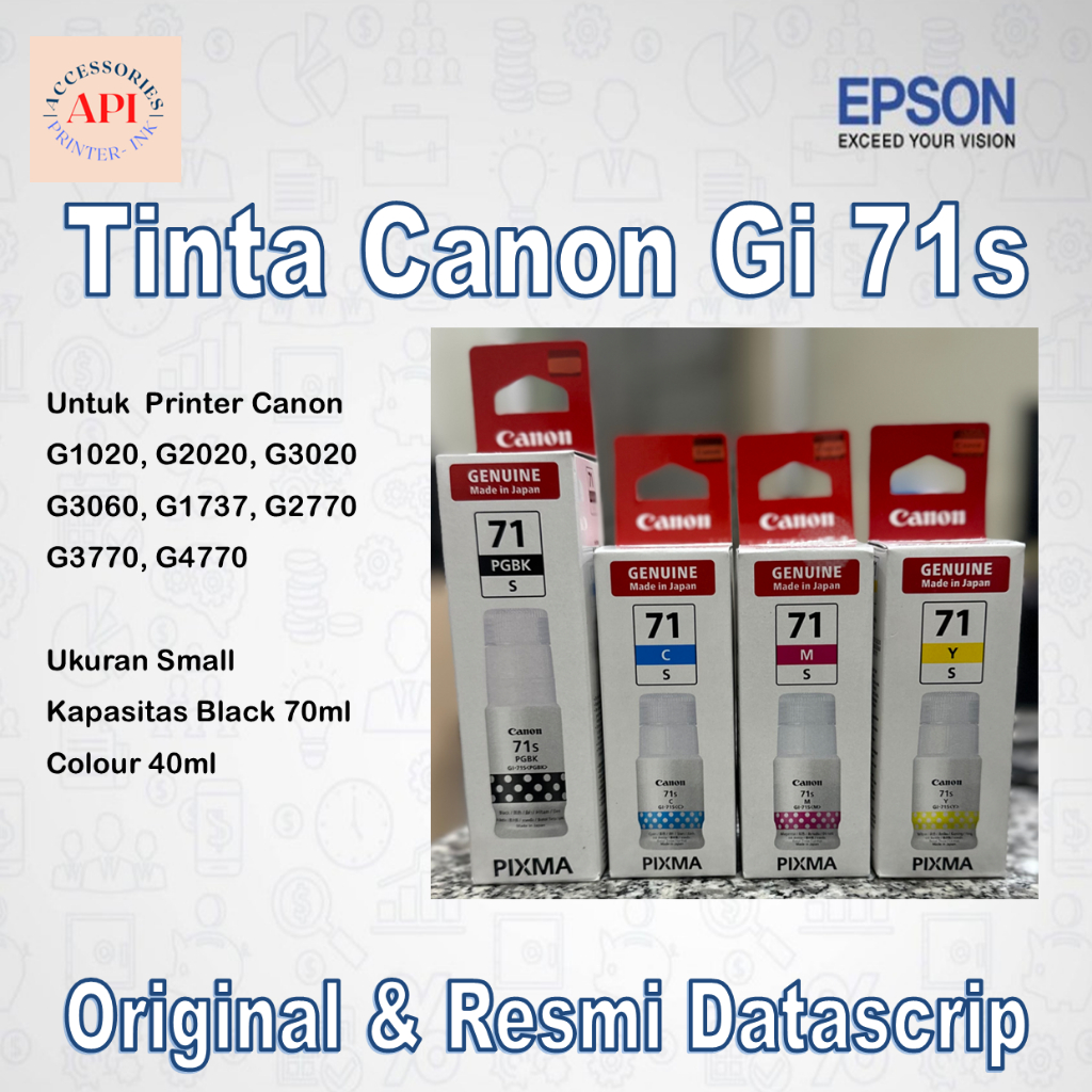 Jual Tinta Canon GI-71s GI71s GI 71s 1Set - Tinta Canon G1020 G2020 ...