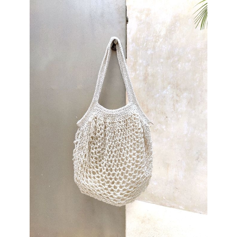 Jual AGNI Tas Rajut Tas Wanita Tas Makrame Crochet tote bag Macrame ...