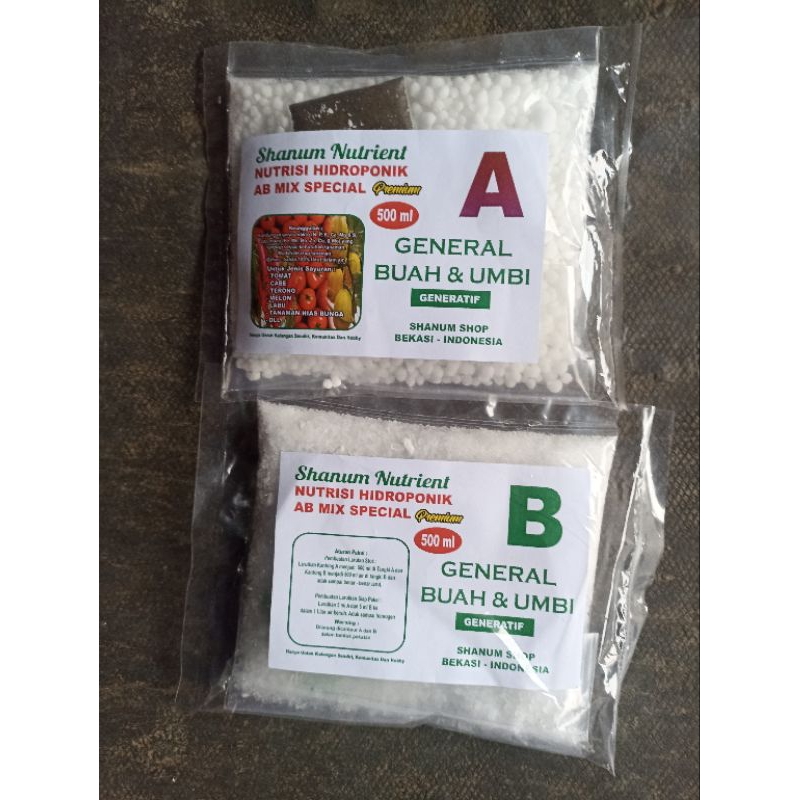 Jual Nutrisi AB mix Premium General Buah/Generatif Pekatan 500 ml ...