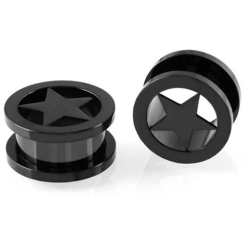 Jual persing telinga ear plug besi motif bintang | Shopee Indonesia