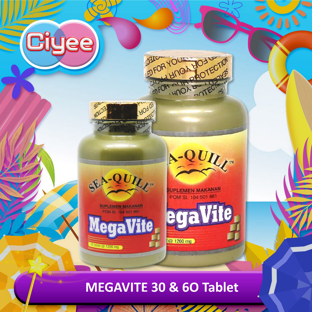 Jual Sea-Quill Megavite Isi 30 & 60 Tablet - Seaquill - Sea Quill ...