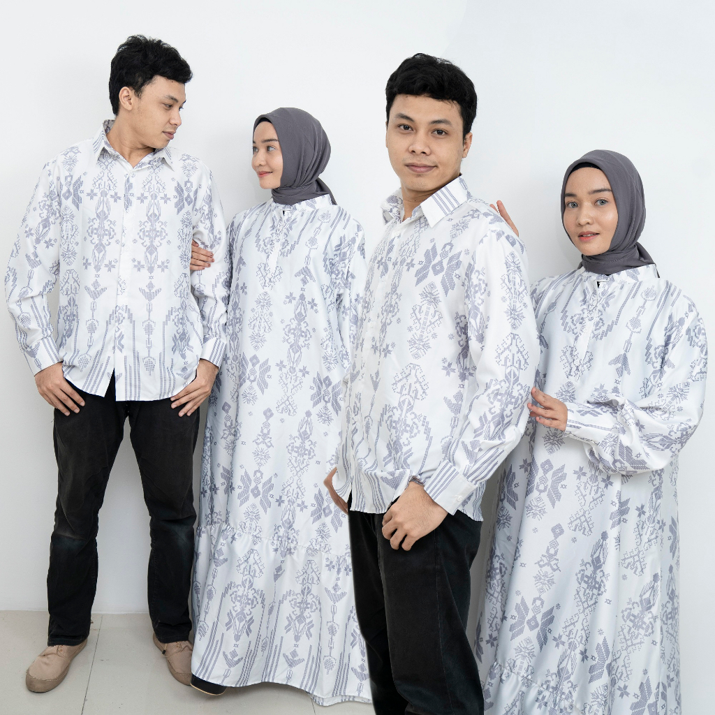 Jual Warna Warni Brand siera gamis couple maxi motif Sarimbit couple ...