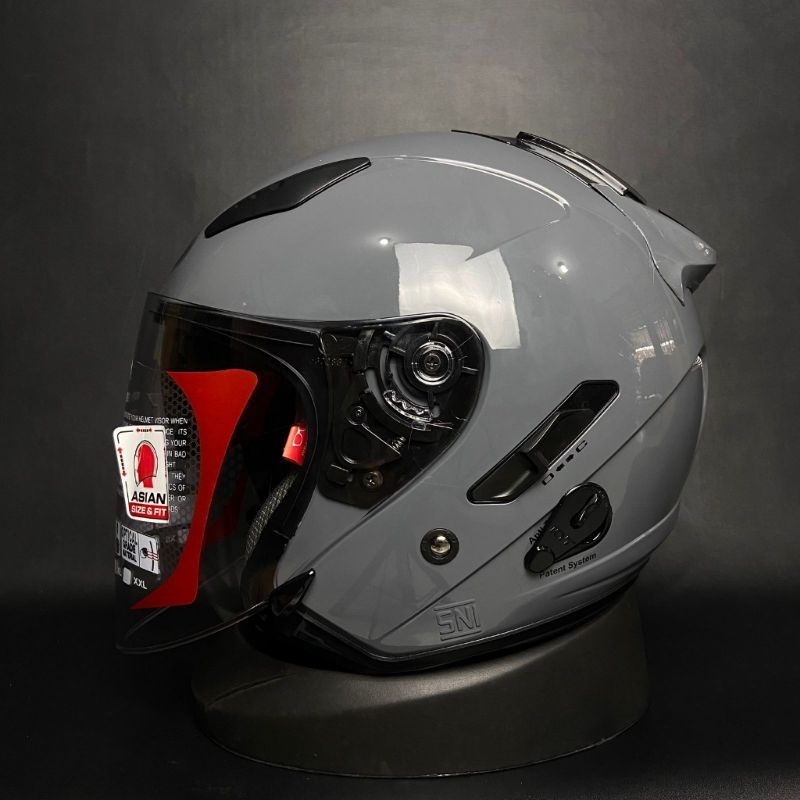 Jual HELM KYT GALAXY FLAT R GREY GLOSS ORIGINAL DOUBLE VISOR HELM KYT ...