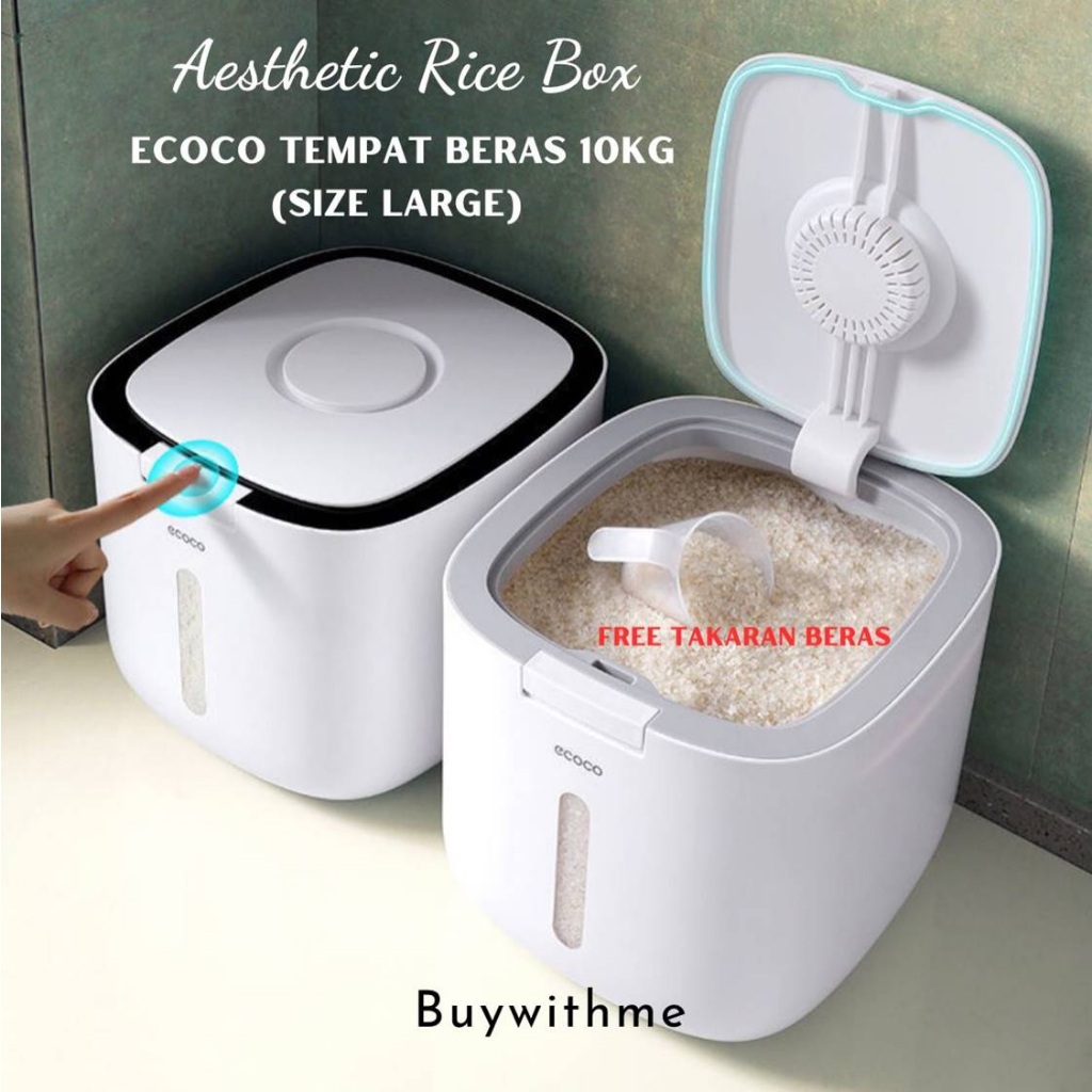 Jual Ecoco Rice Dispenser Container Storage Box / Tempat Penyimpanan ...