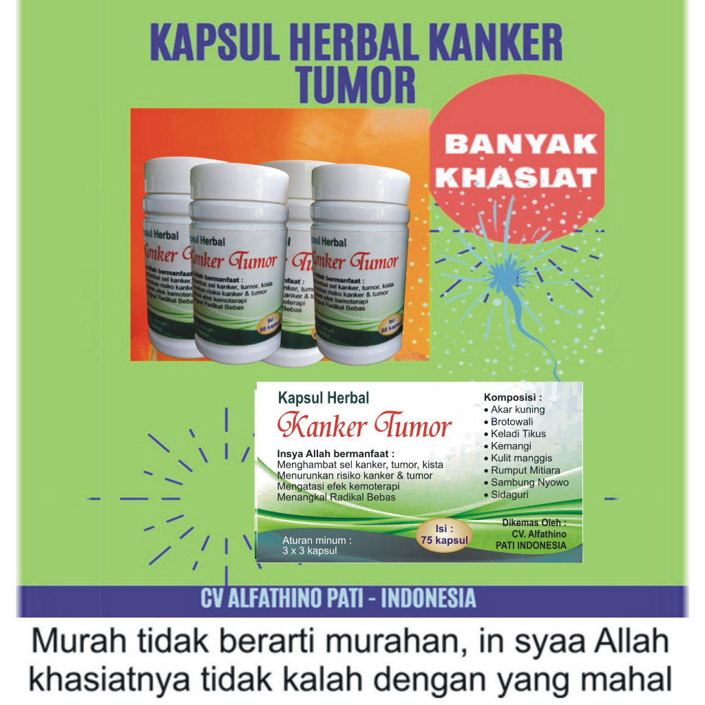 Jual OBAT KANKER TUMOR I OBAT KANKER KANKER I KAPSUL HERBAL KANKER ...