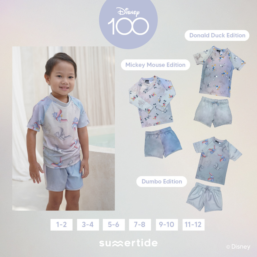 Jual Disney 100 Summertide Rash Guard Set, Mickey Mouse, Donald Duck ...