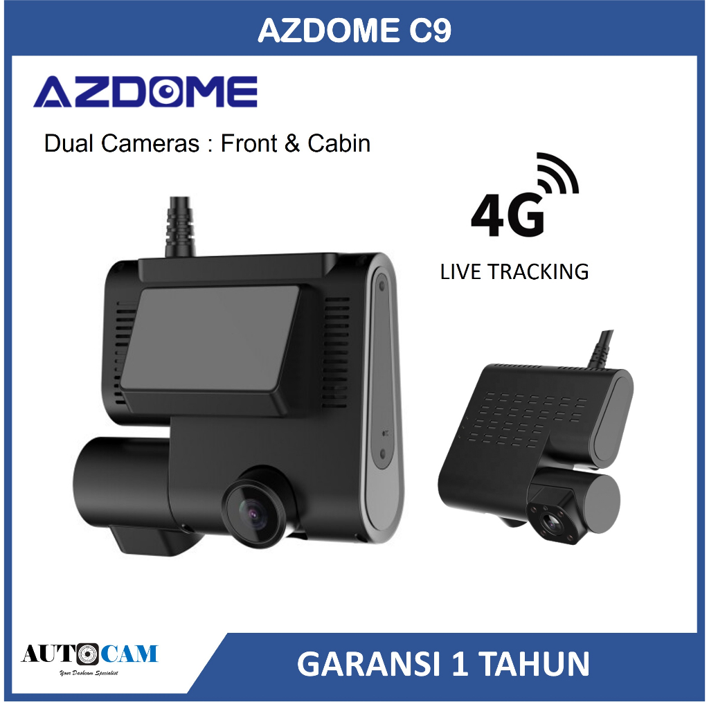 Jual AZDOME C9 4G GPS Tracking WiFi Parking Monitor Dual Dash Camera ...