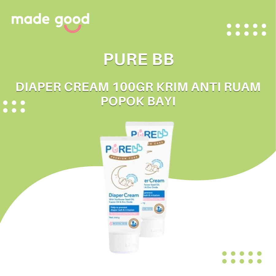Jual PureBB Pure Baby Diaper Cream 100gr Krim Anti Ruam Popok Bayi ...