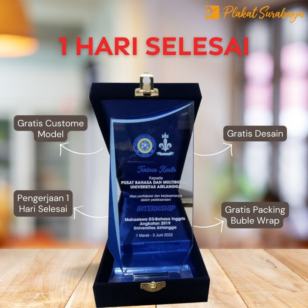 Jual Plakat Akrilik + Box Ukuran 10x21cm tebal 4mm | Shopee Indonesia