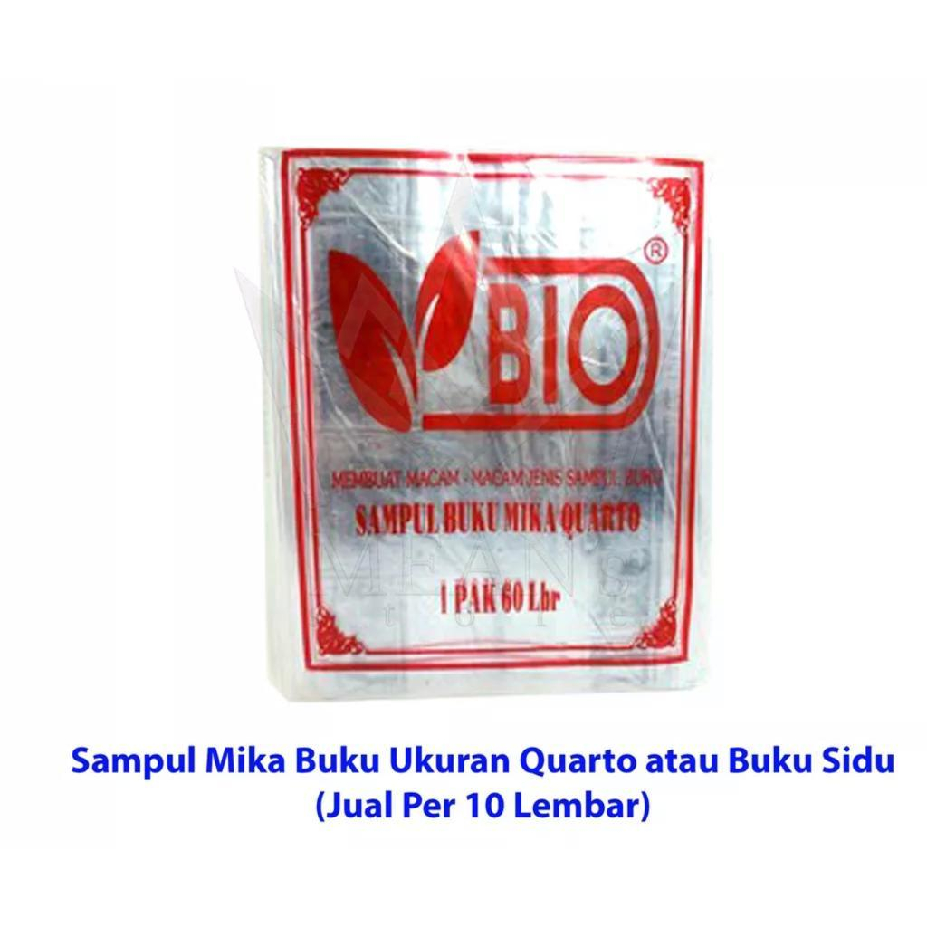Jual Sampul Buku Tulis Plastik Mika Bening Kwarto 1 Pack 10 Lembar