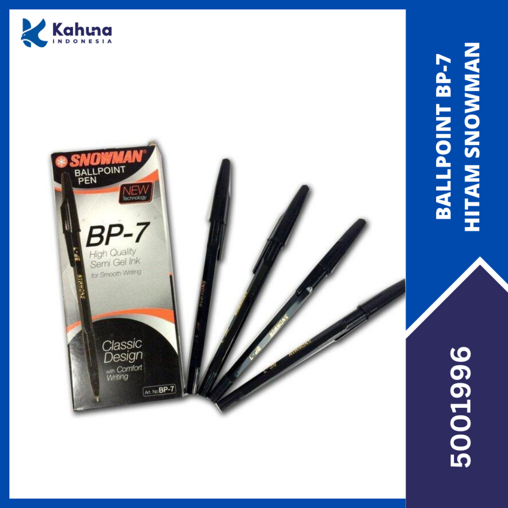 Jual BALLPOINT / BOLPEN / PULPEN SNOWMAN BP-7 ( 1 PACK ) | Shopee Indonesia
