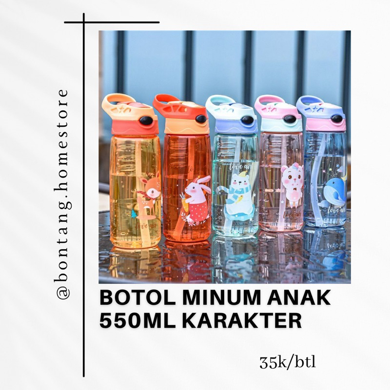Jual BOTOL MINUM ANAK 550ML KARAKTER || BOTOL MINUM ANAK LUCU KARAKTER ...