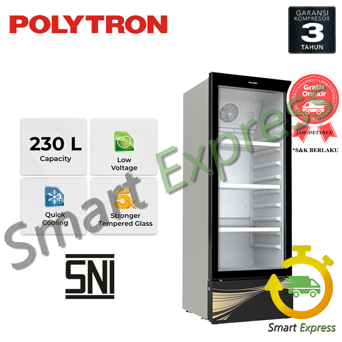 Jual SHOWCASE POLYTRON SCN187 / SCN 187 - (230 Liter / 3 Rak) | Shopee ...