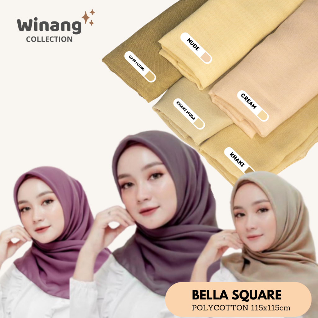 Jual [ COD ] Bella Square 50 Warna Hijab Jilbab Segi Empat | Shopee Indonesia