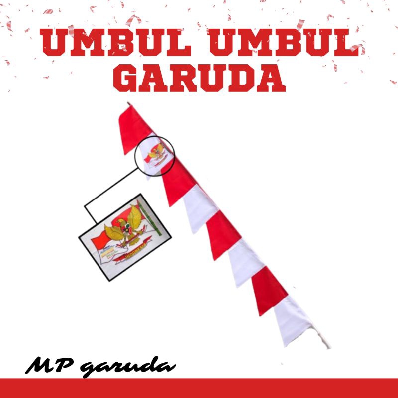 Jual Umbul-Umbul Merah Putih Warna warni 8 Daun Gelombang Gergaji Untuk HUT Kemerdekaan Upacara ...